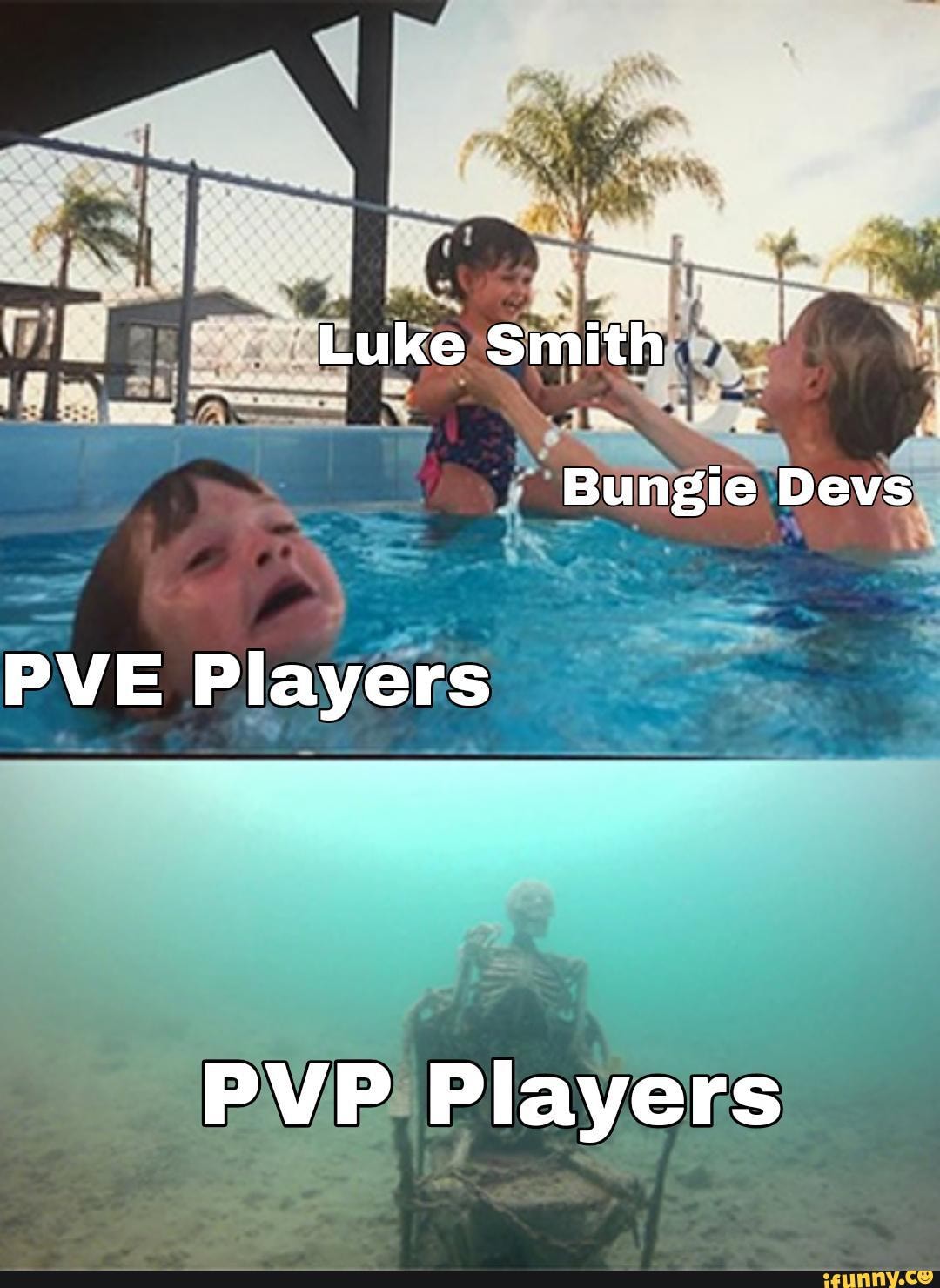 'Luke Smith Bungie Devs PVE Players PVP Players - iFunny