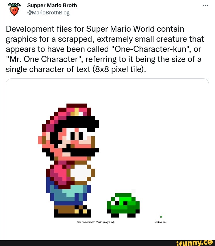Supper Mario Broth Development files for Super Mario World contain ...