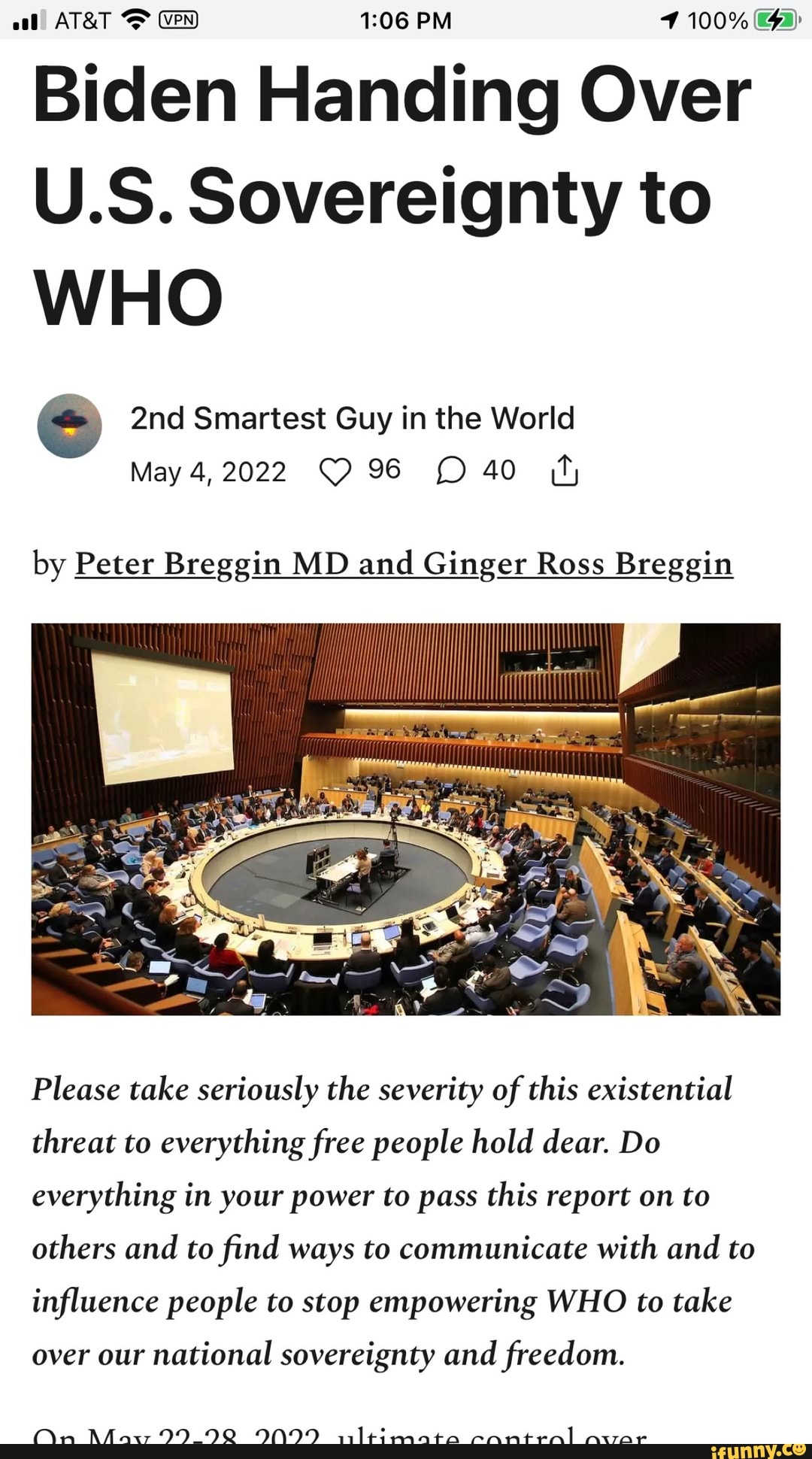 PM 100% Biden Handing Over U.S. Sovereignty to WHO and Smartest Guy in ...
