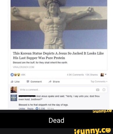 This Korean Statue Depiets A Jesus So Jacked It Looks Like His Last ...