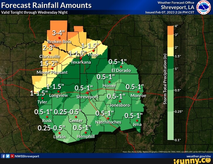 Forecast Rainfall Amounts Weather Forecast Office Valid Tonight through ...