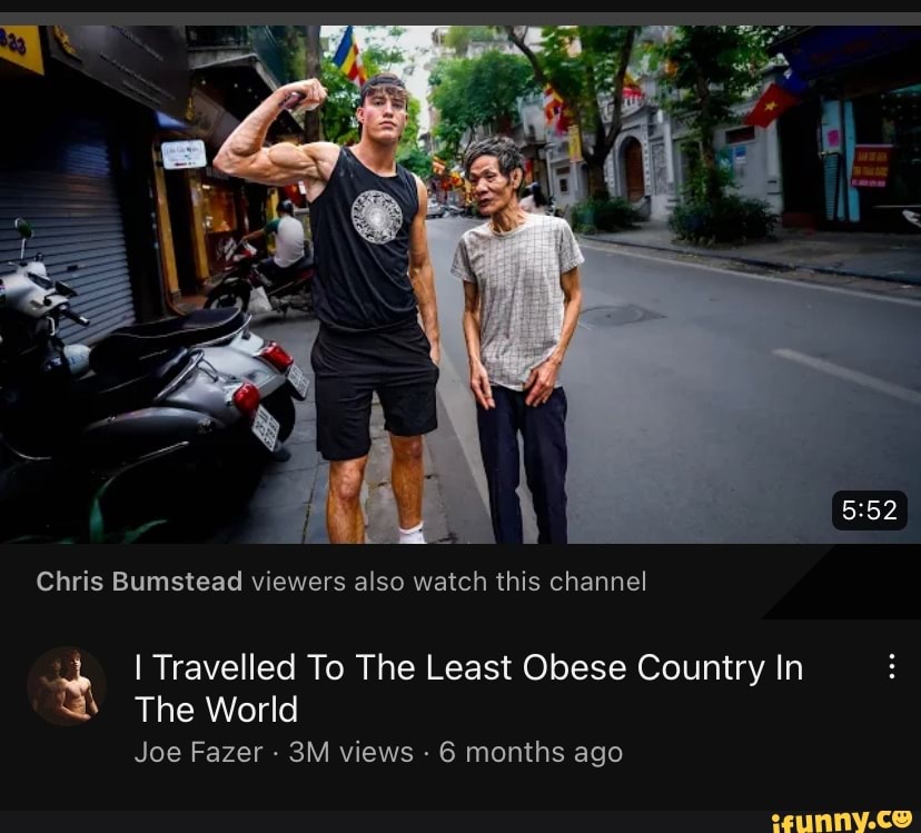 Chris Bumstead viewers also watch this channel I Travelled To The Least ...