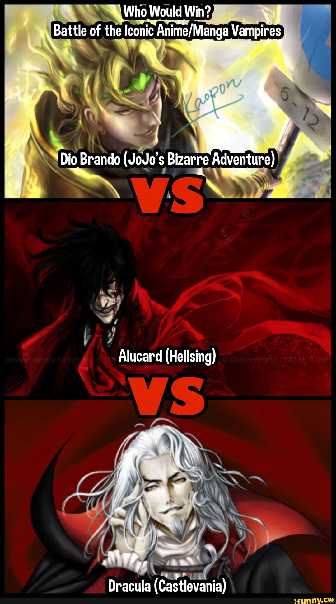 Who Would Win? Battle of the Iconic Vampires Dio Brando (Jouo's Bizarre ...