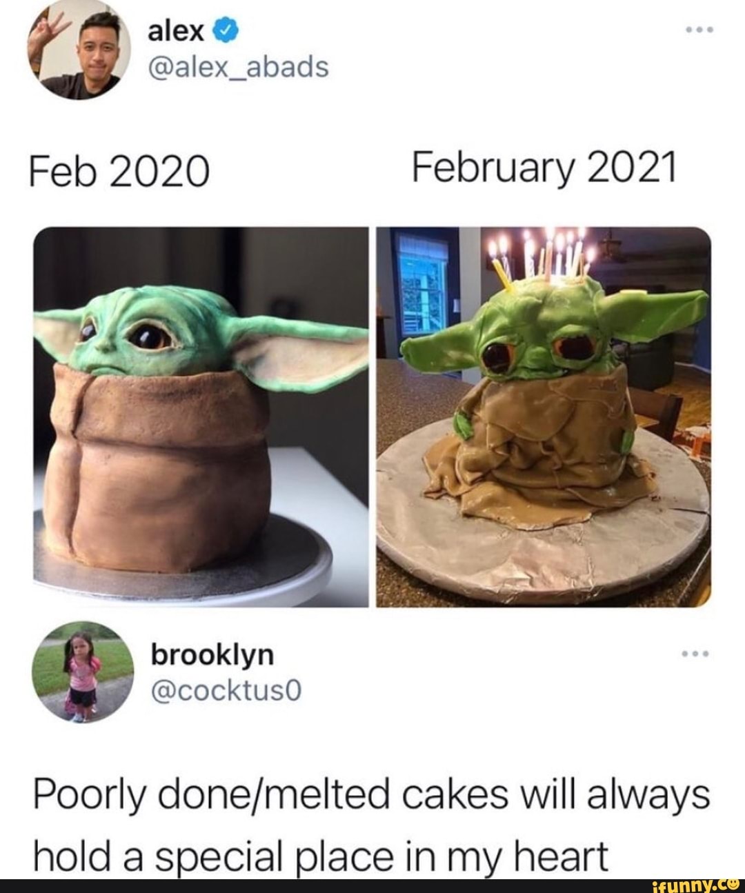 @alex_abads Feb 2020 February 2021 LN brooklyn Poorly cakes will always ...
