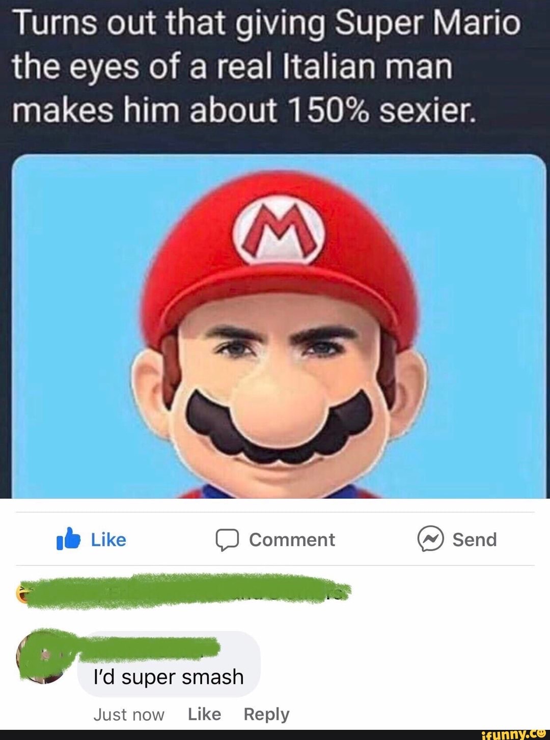 Turns out that giving Super Mario the eyes of a real Italian man makes ...