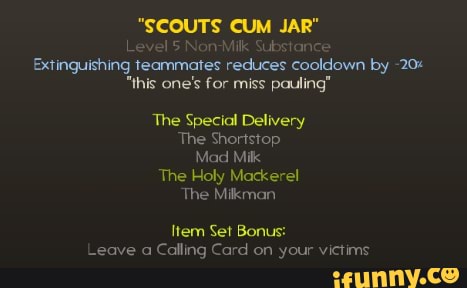 "SCOUTS CUM JAR" Level 5 Non-Mik Substance Extinguishing teammates ...