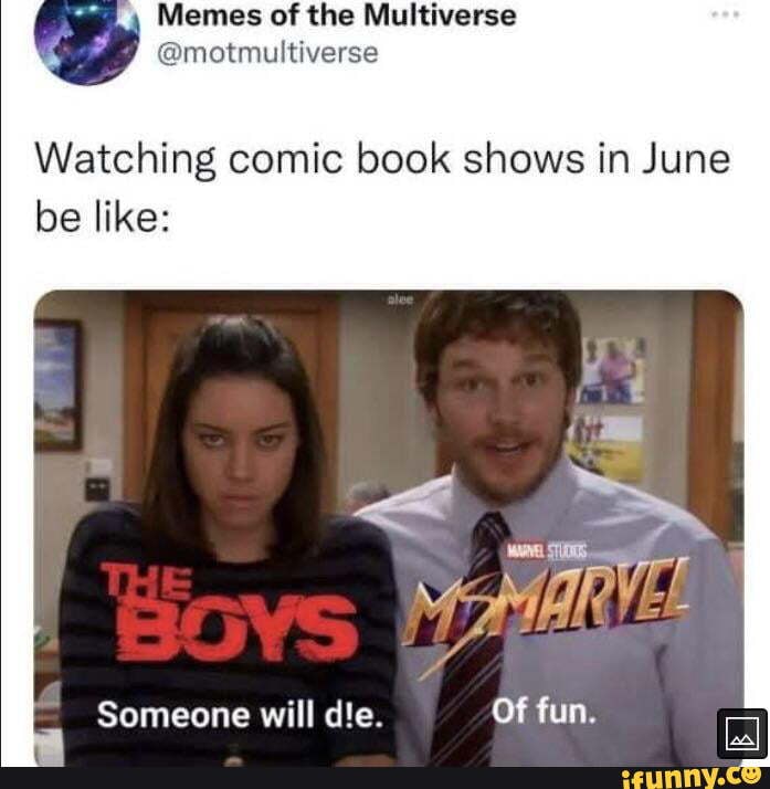 Memes of the Multiverse @motmultiverse Watching comic book shows in ...