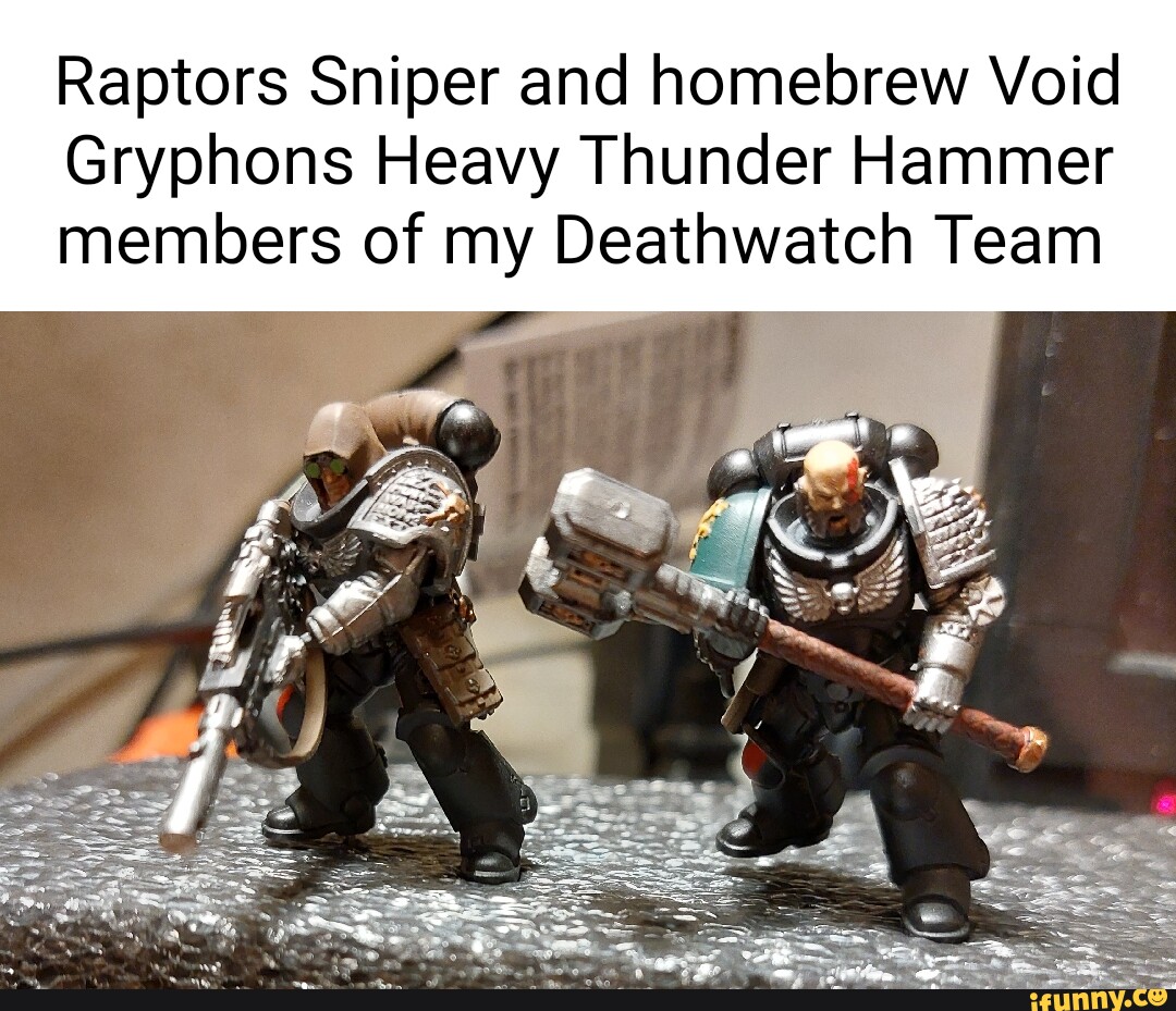 Raptors Sniper and homebrew Void Gryphons Heavy Thunder Hammer members ...
