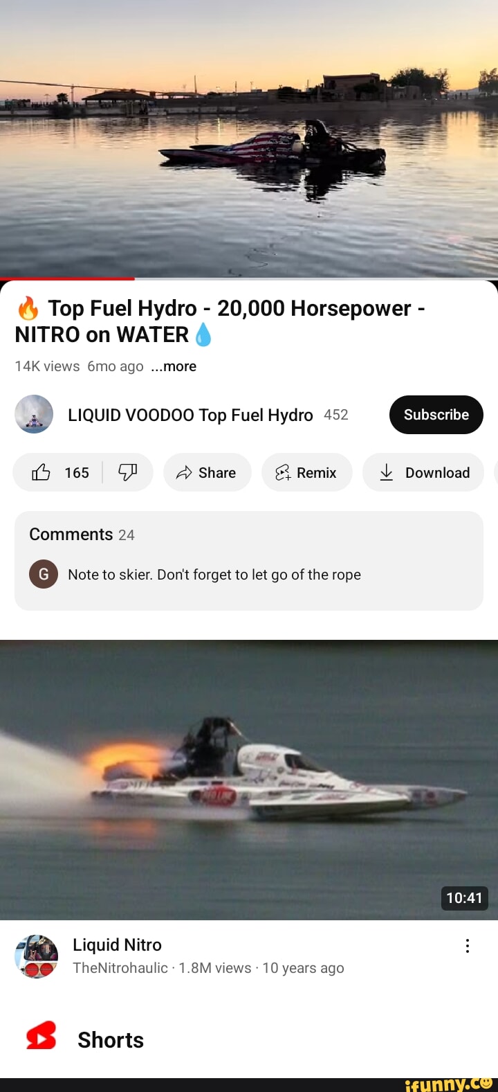 Top Fuel Hydro - 20,000 Horsepower - NITRO on WATER views ago ...more ...