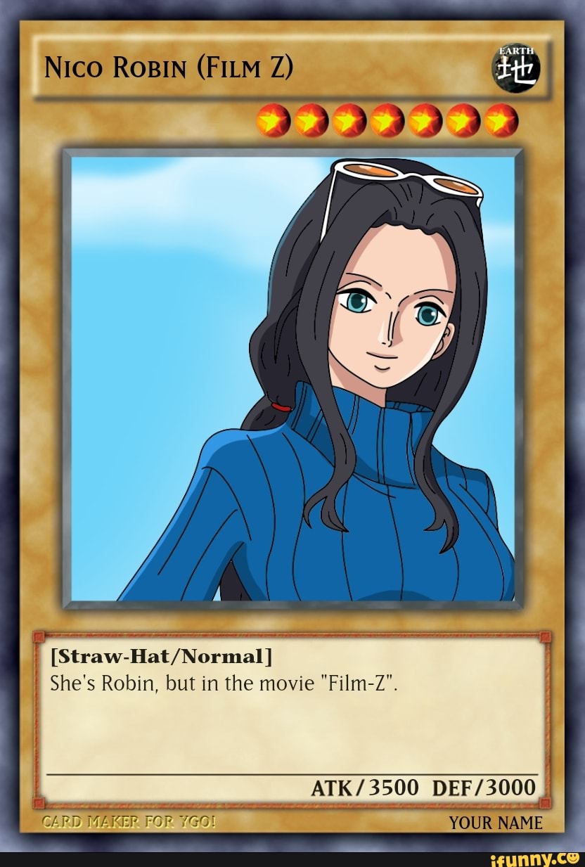 Nico RoBIN (FILM Z) She's Robin, but in the movie "Film-Z". DEF /3000 ...