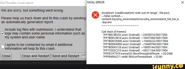 We are sorry, but something went wrong Please help us track down and fix this crash by sending ...