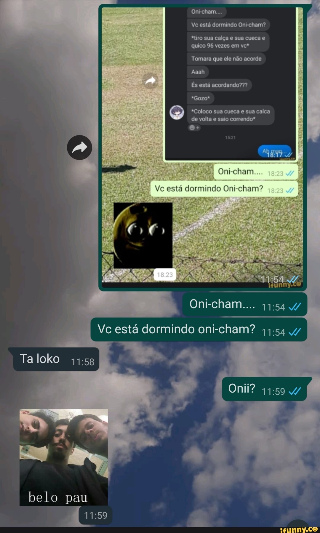 Oni-cham.... Vc está dormindo Oni-cham? *tiro sua calça e sua cueca e ...