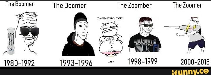 The Boomer The Doomer The Zoomber The Zoomer 1980-1992 1993-1996 1998 ...