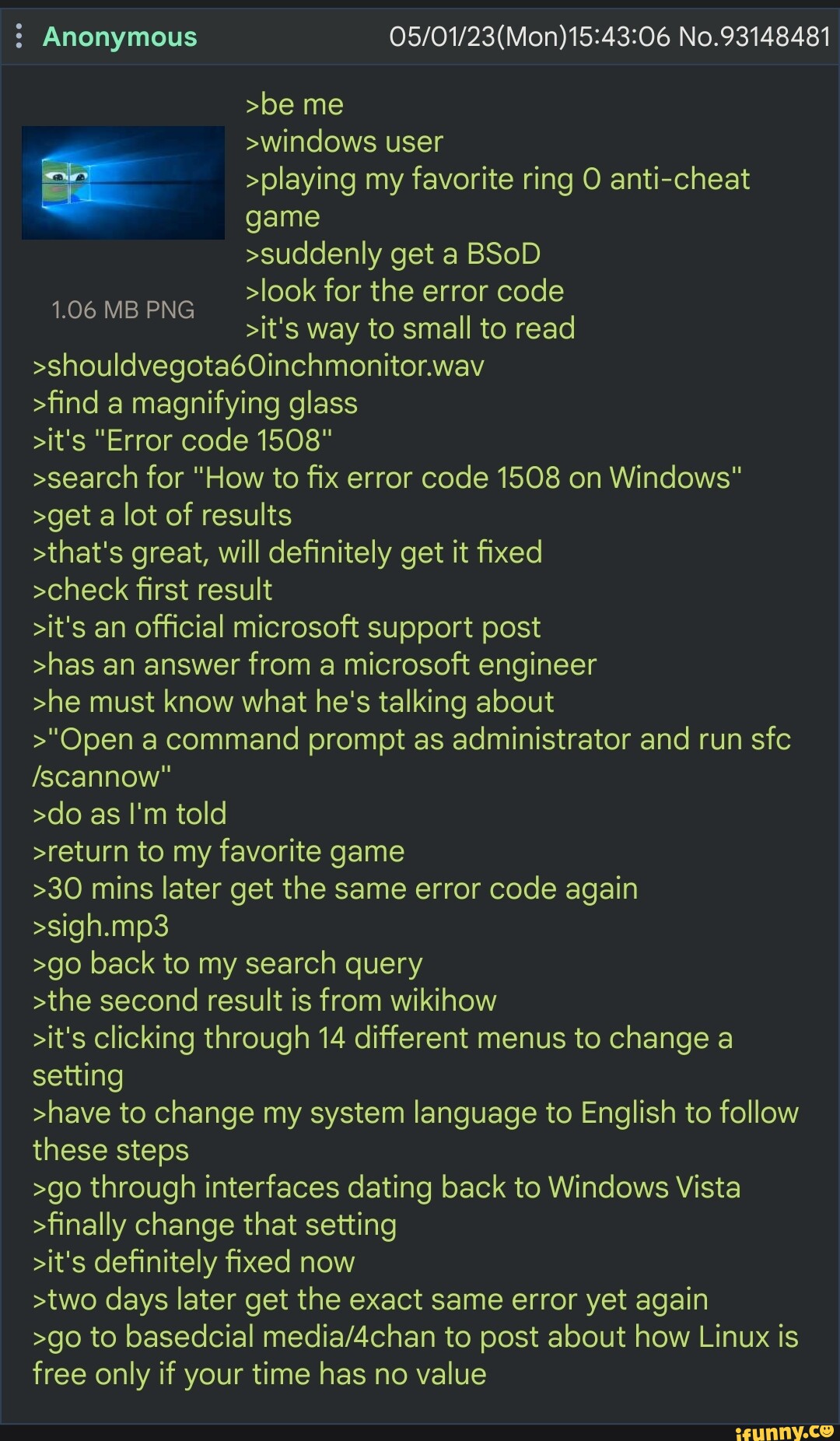Bsod memes. Best Collection of funny Bsod pictures on iFunny