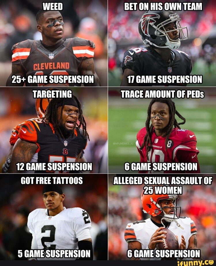 WEED BET ON HIS OWN TEAM om ire, er CLEVELAND 25+ GAME SUSPENSION 17 ...