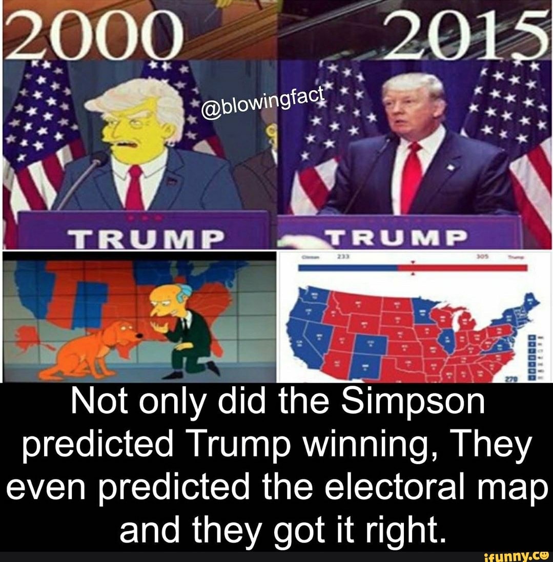 TRUMP Not only did the Simpson predicted Trump winning, They even ...