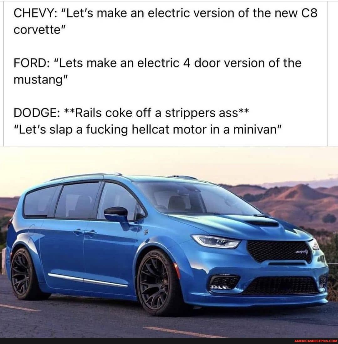 CHEVY: "Let's make an electric version of the new corvette" FORD: "Lets ...