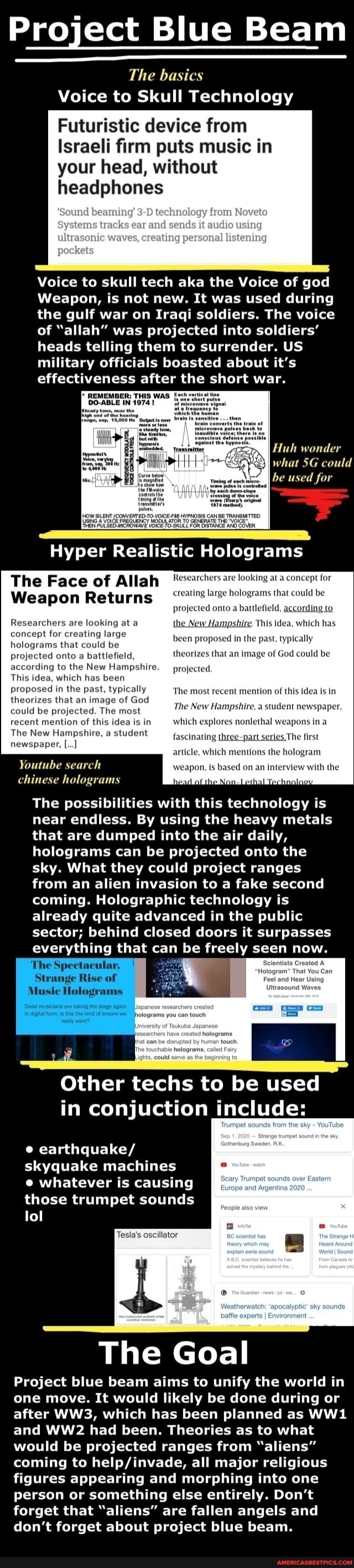 Project Blue Beam The basics Voice to Skull Technology Futuristic ...