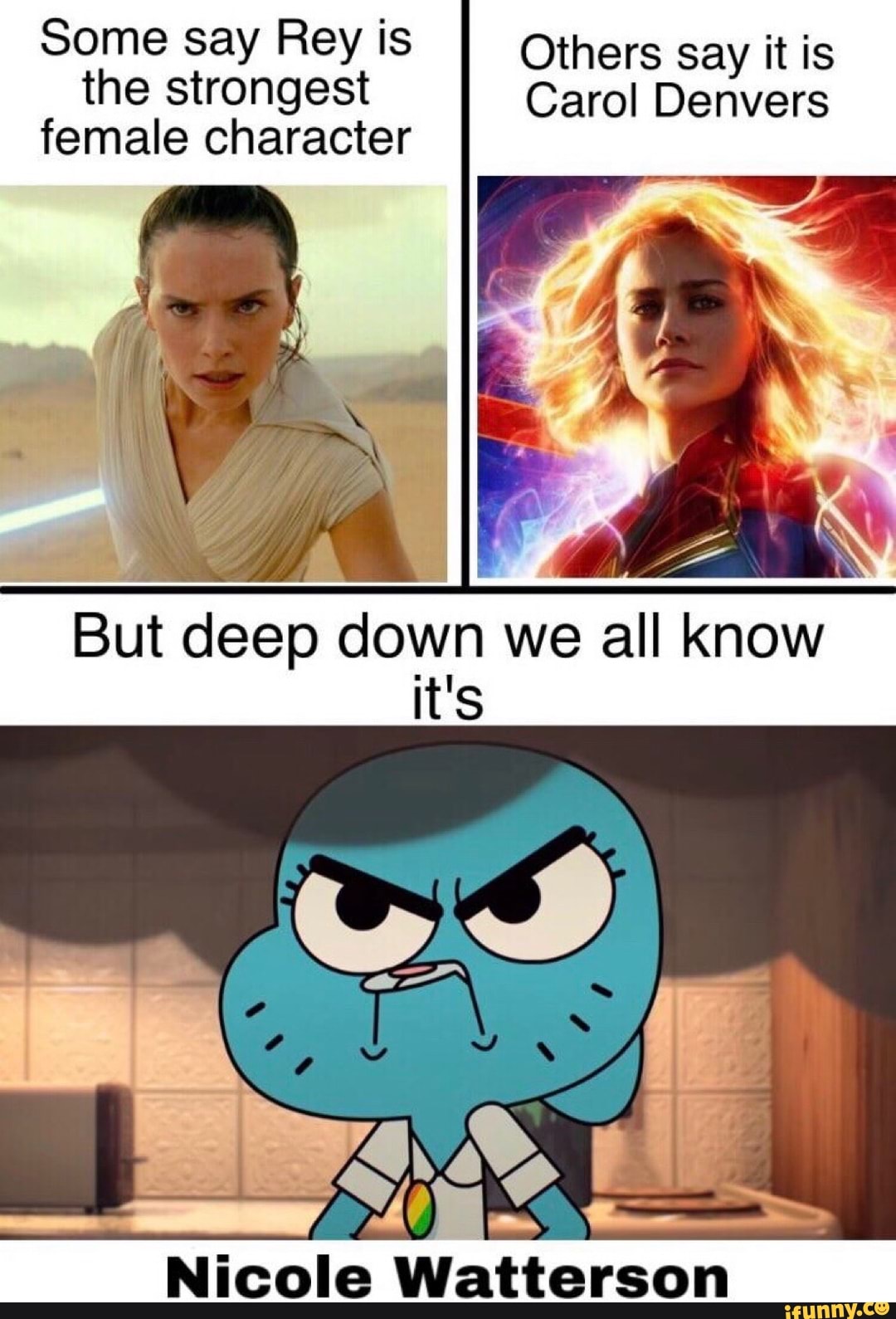 Some say Rey is the strongest female character Others say it is Carol ...