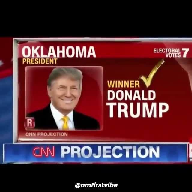 DONALD TRUMP CNN PROJECTION OMA PRESIDENT - iFunny :)