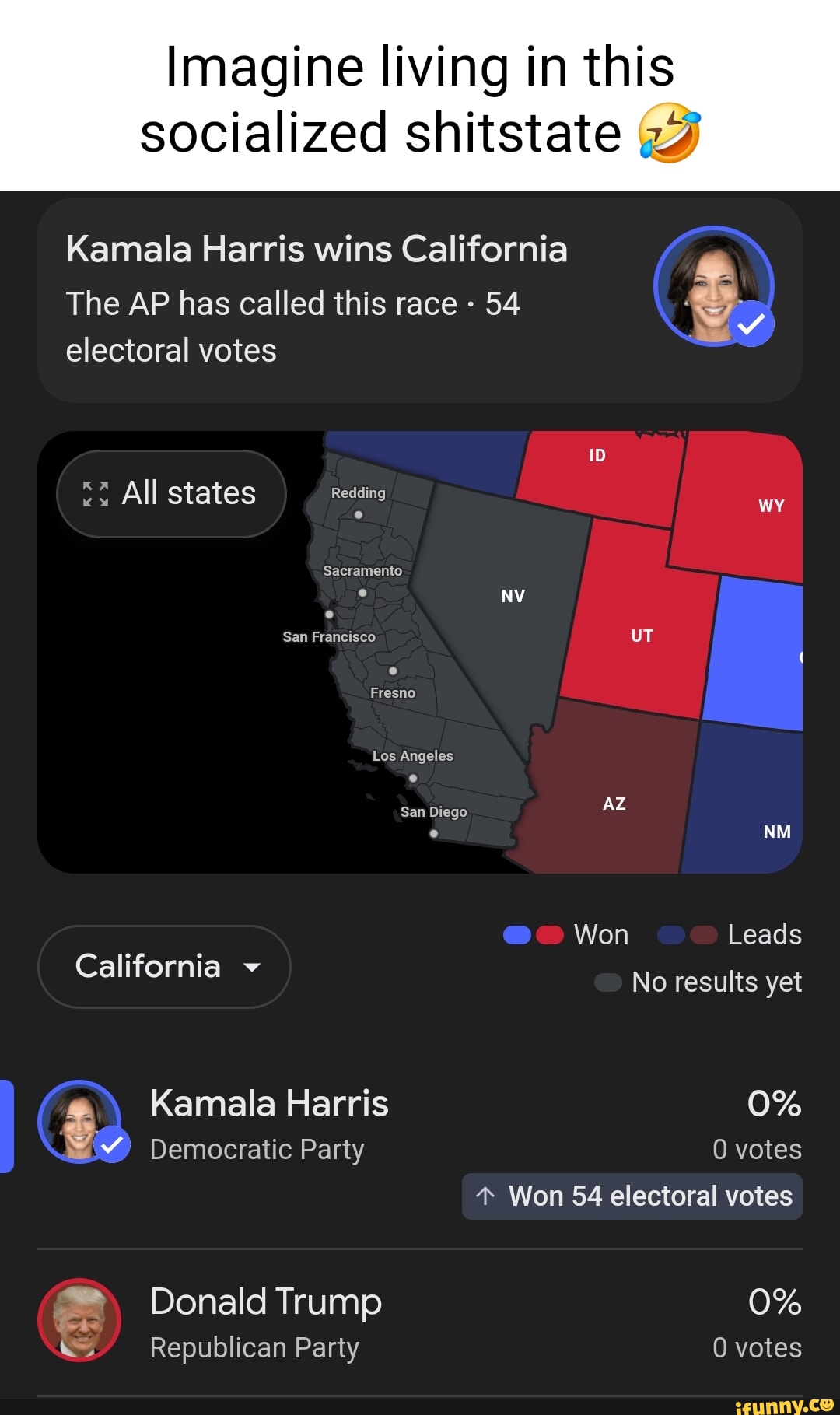 Imagine living in this socialized shitstate 27 The AP has called this ...