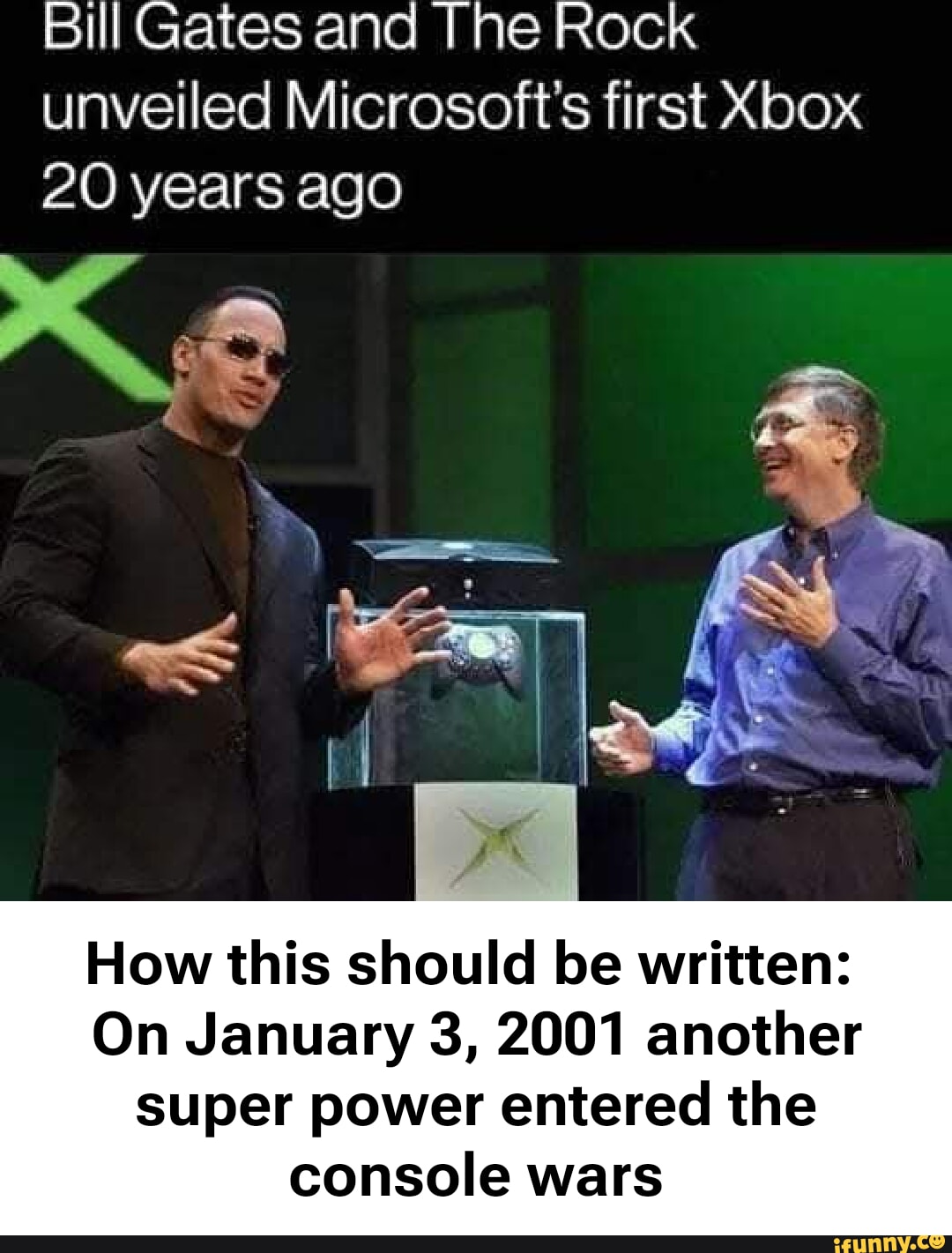 Bill Gates and The Rock unveiled Microsoft's first Xbox 20 years ago I ...