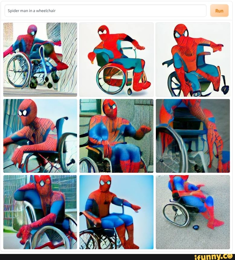 Spider man in a wheelchair Run - iFunny