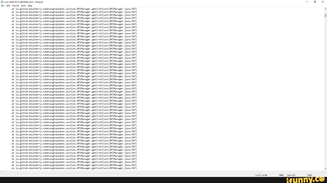 Crash-2020-10-13_09,30.08-client - Notepad File Edit Format View Help at Lo. github.moulberry ...