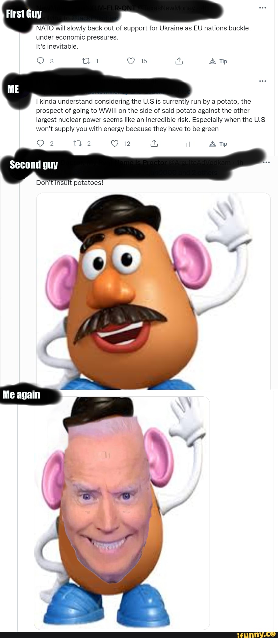 Potatomrpotatohead memes. Best Collection of funny Potatomrpotatohead ...