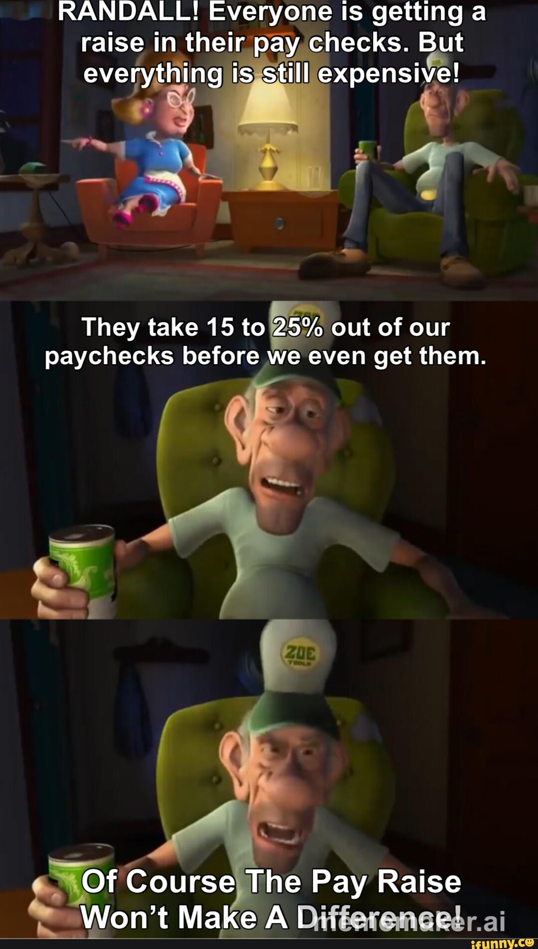 RANDALL! Everyone is getting a raise in their pay checks. But ...