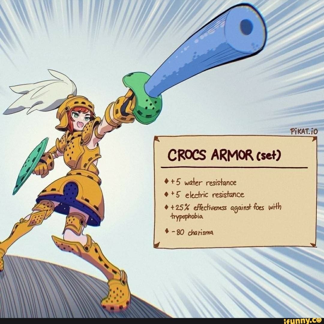 CROCS ARMOR (set) +5 water resistance @*5 electric resistance 425% ...