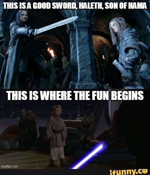 THIS IS A GOOD SWORD, HALETH, SON OF HAMA THIS IS WHERE THE FUN BEGINS ...
