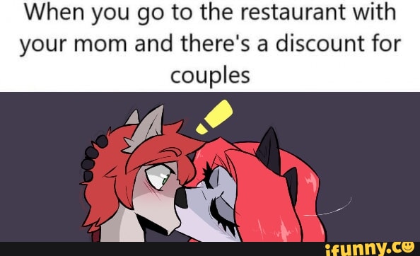 When you go to the restaurant with your mom and there's a discount for ...