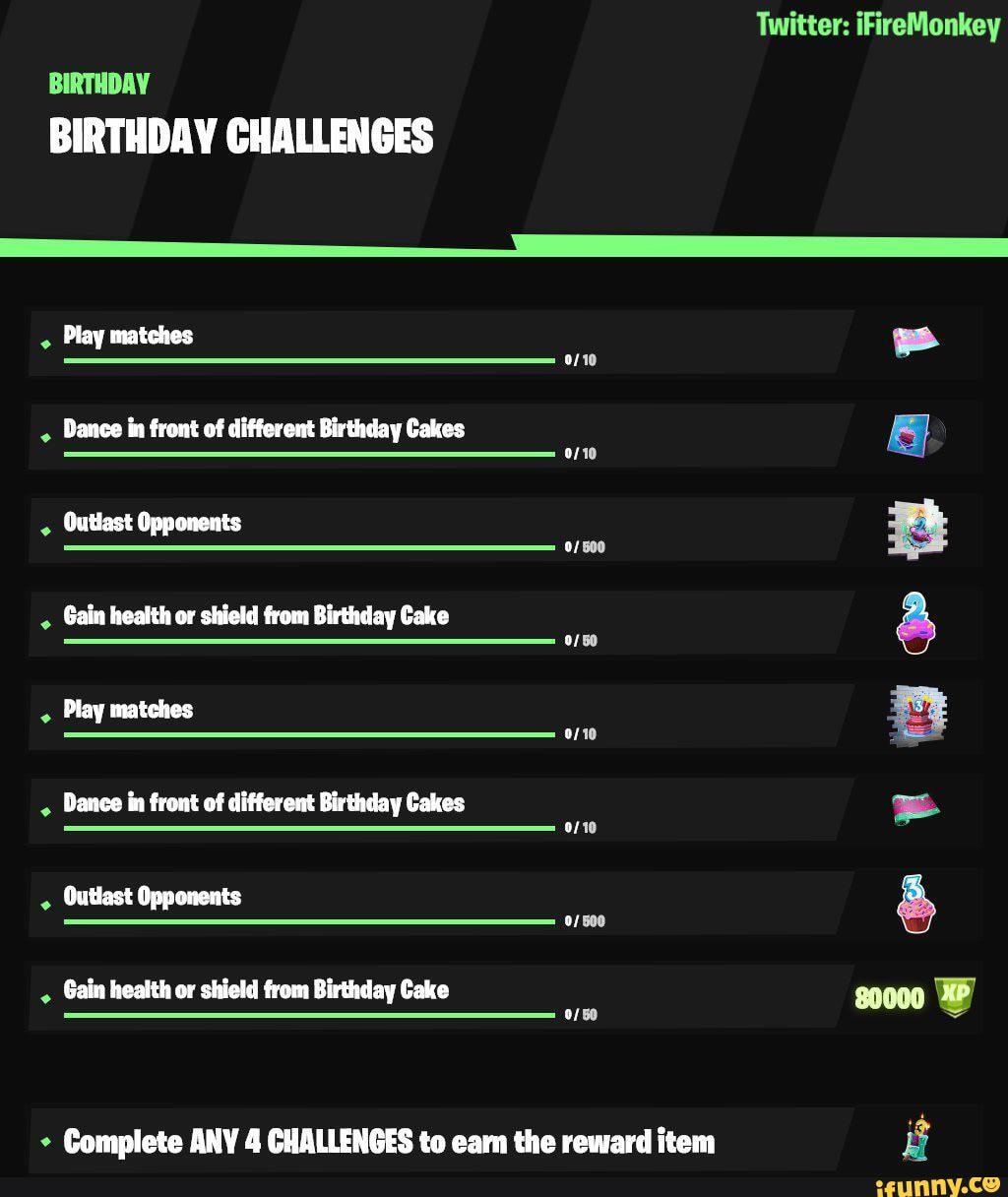 Twitter: iFireMonkey BIRTHDAY BIRTHDAY CHALLENGES Play matches Dance in ...