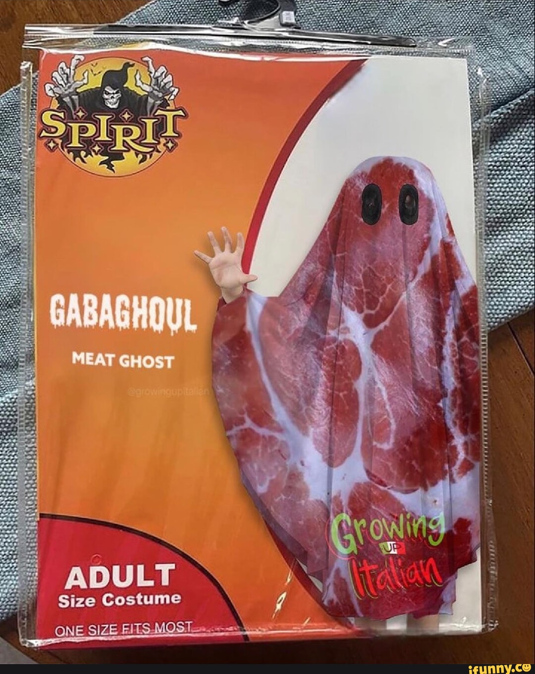 GABAGHOUL MEAT GHOST ADULT Size Costume SITS - iFunny