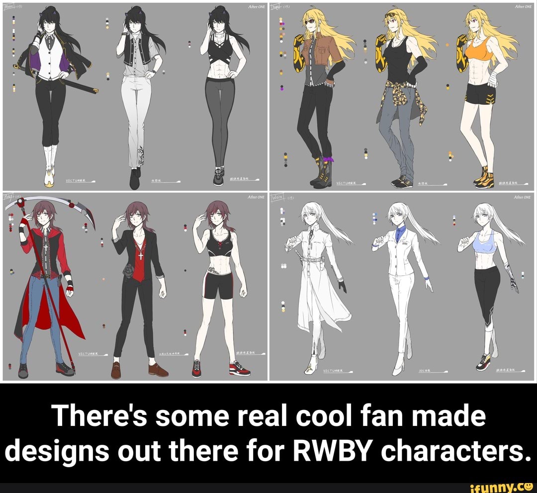 There's some real cool fan made designs out there for RWBY characters ...