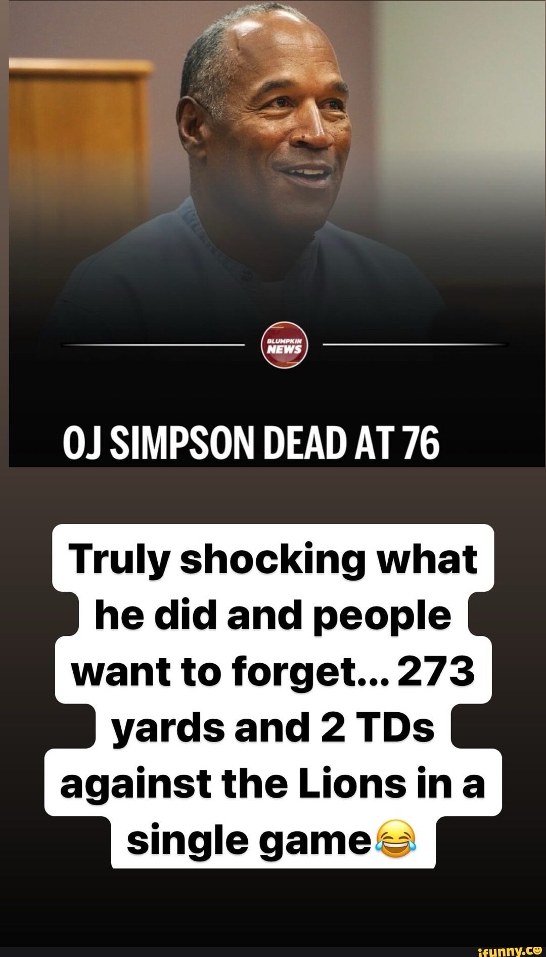OJ SIMPSON DEAD AT 76 Truly shocking what he did and people want to ...