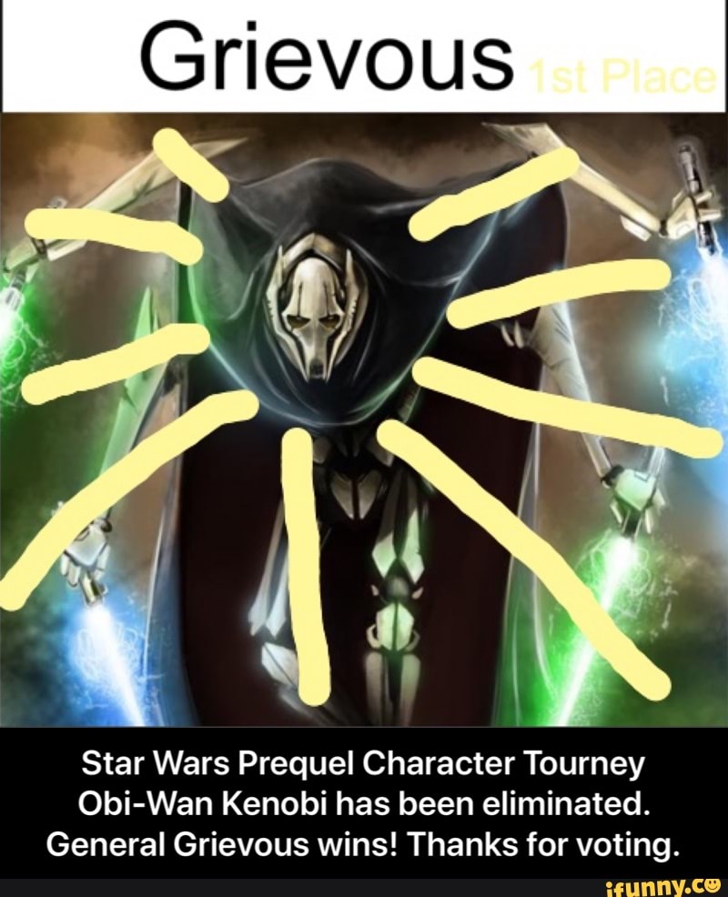 Star Wars Prequel Character Tourney Obi-Wan Kenobi has been eliminated ...