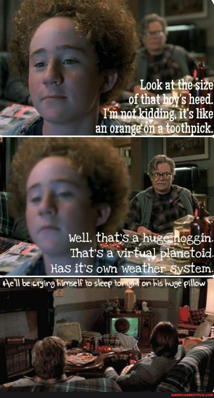 Look at the size of that boy's heed. kidding. it's like an orange ...