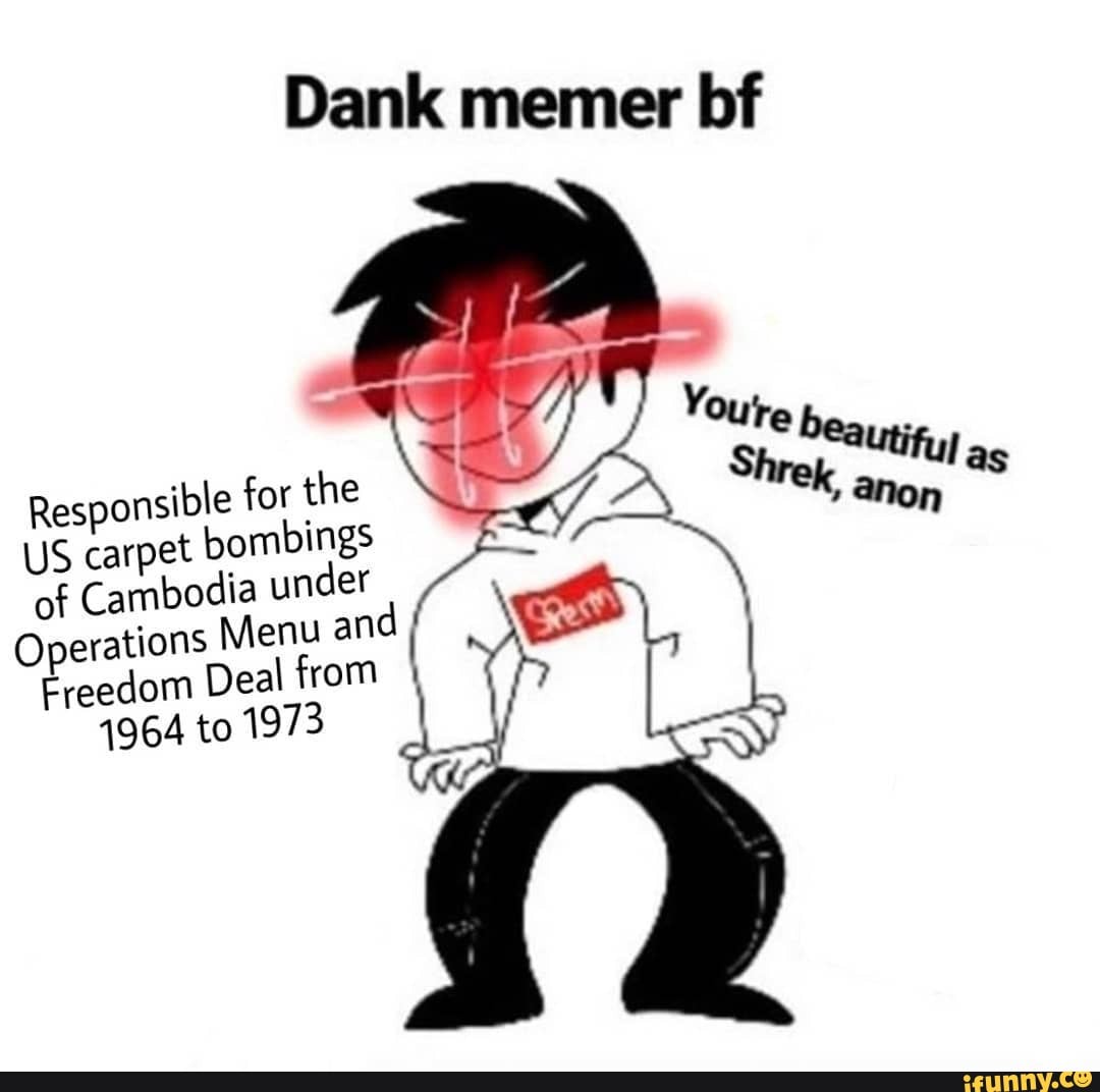 Dank memer bf Responsible for the US carpet bombings of Cambodia under ...
