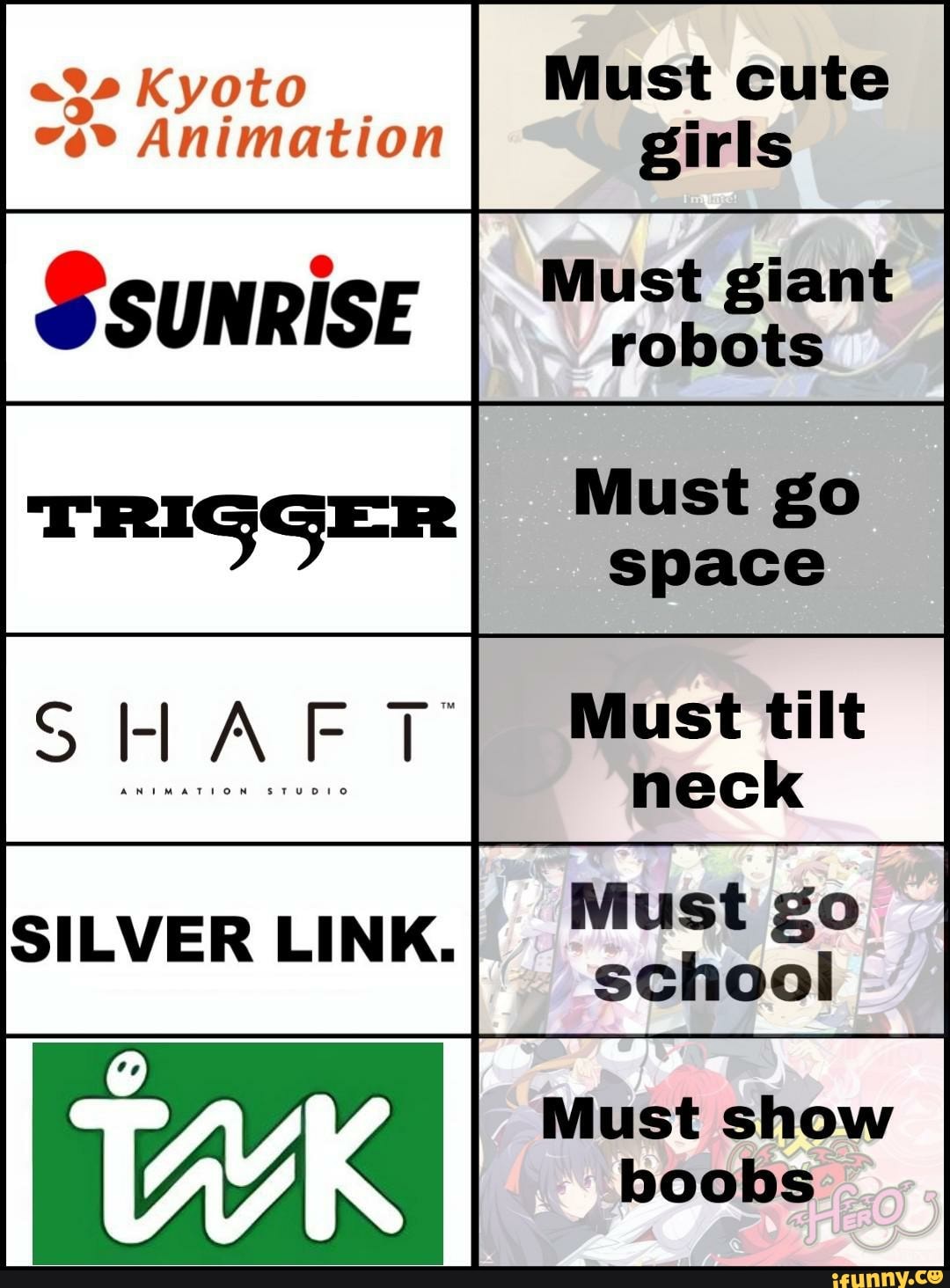 Giant robots A Must go school Must show boobs - iFunny