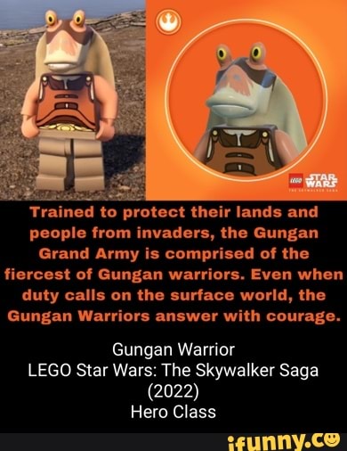 Trained to protect their lands and people from invaders, the Gungan ...