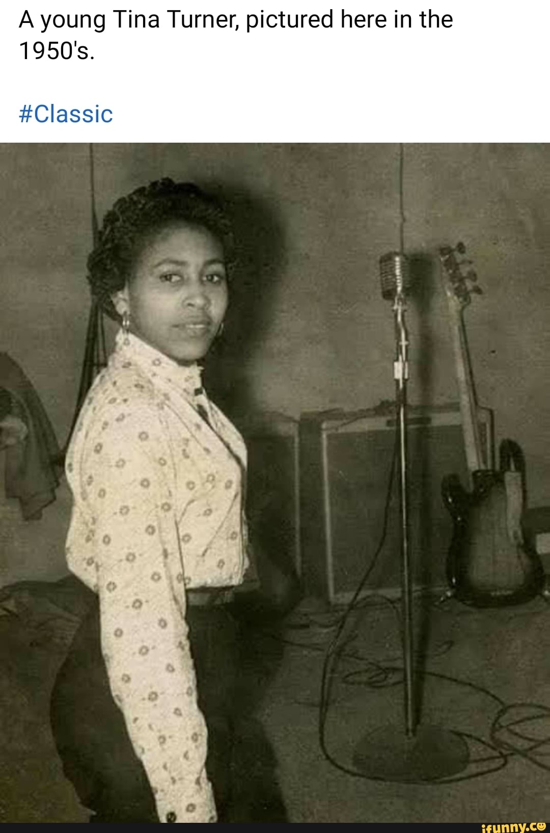 A young Tina Turner, pictured here in the 1950's. #Classic - iFunny