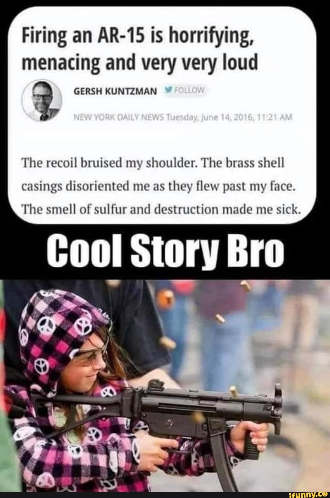 Firing an AR-15 is horrifying, menacing and very very loud t The recoil ...