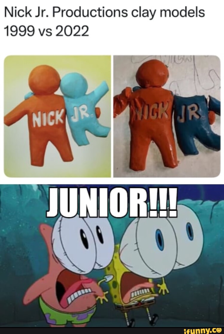Nick Jr. Productions clay models 1999 vs 2022 I - iFunny
