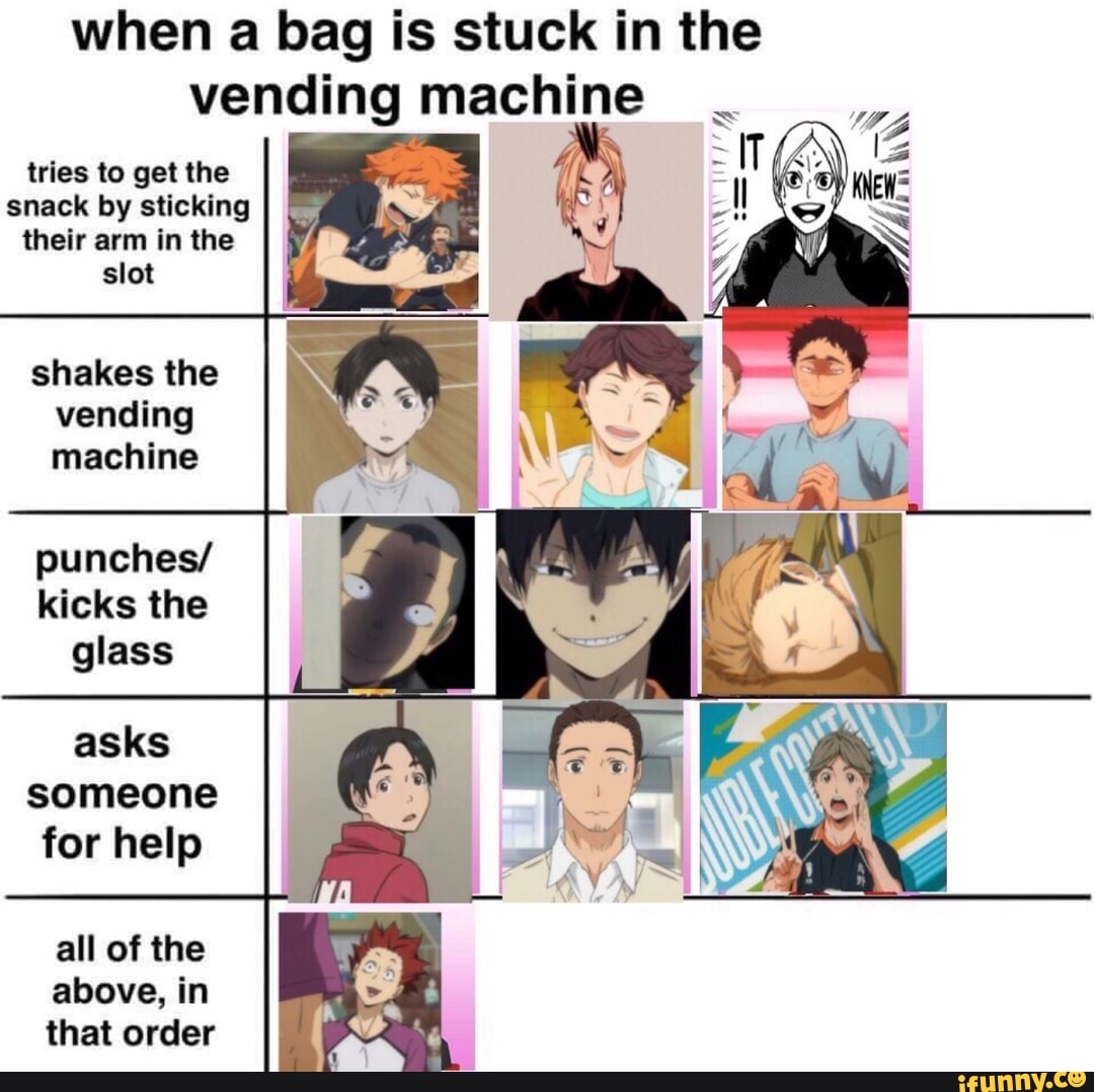 When a bag is stuck in the vending machine tries to get the snack by ...