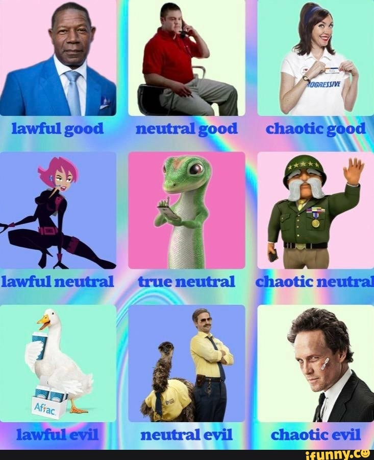 Lawful good neutral good chaotic g odV - iFunny