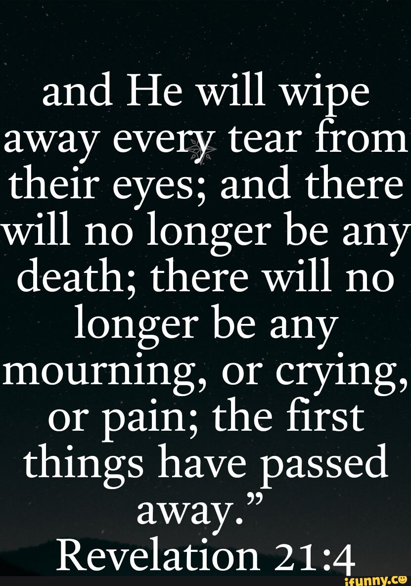 And He will wipe away every tear from their eyes; and there will no ...
