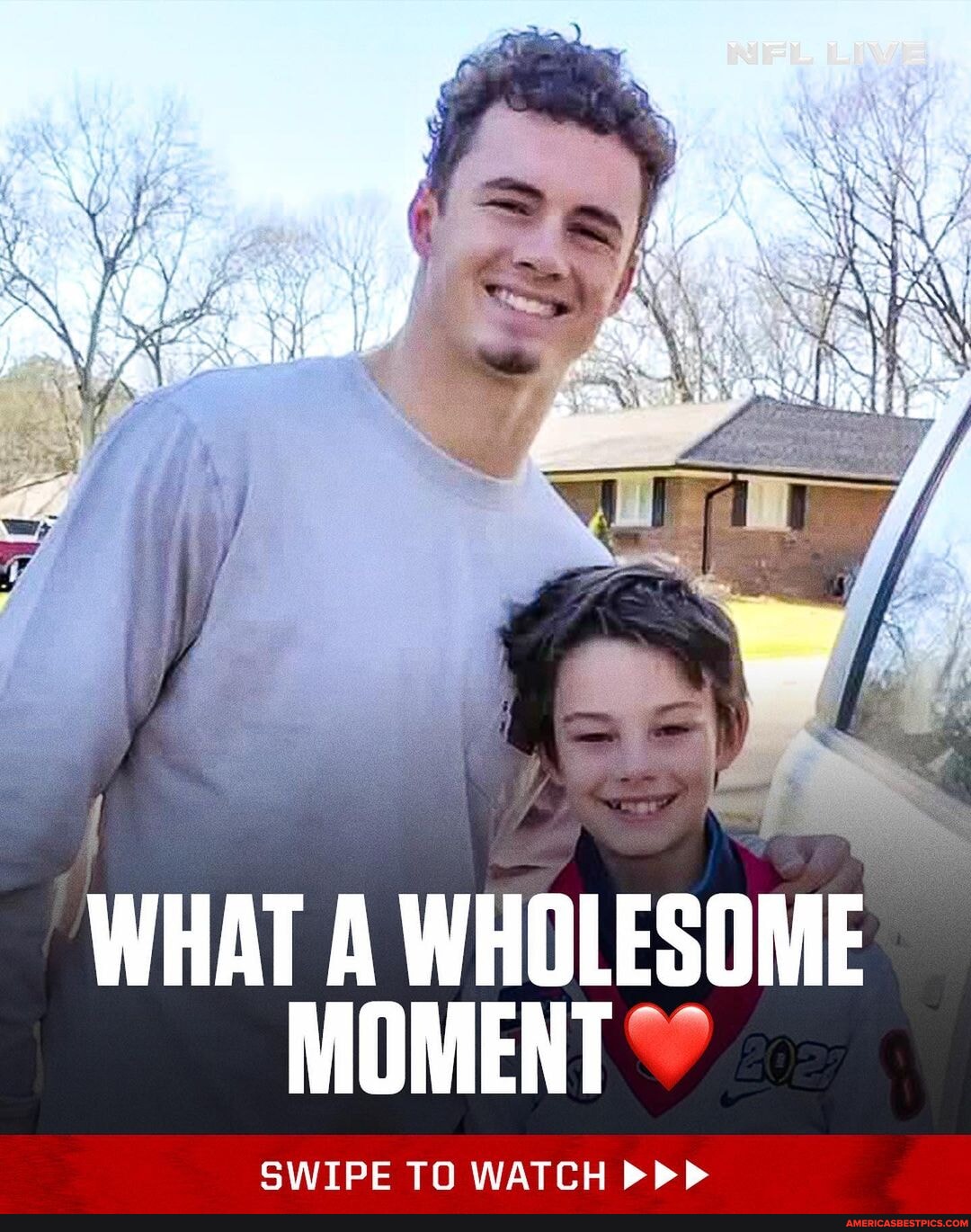 NFL draft prospect Ladd McConkey surprised a young fan 🥹 - MOMENT SWIPE ...