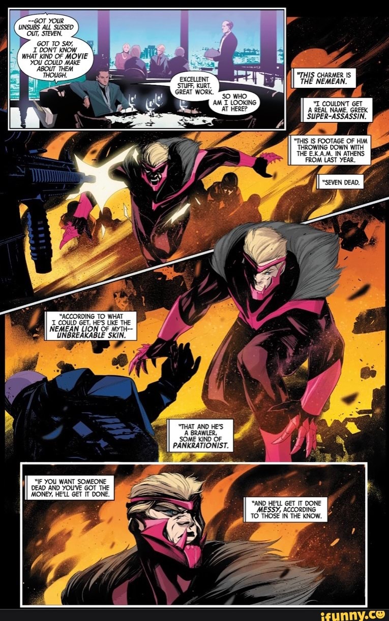 "THIS CHARMER IS STUFF, KURT. THE NEMEAN. GOT YOU COULD MAKE GREAT WORK ...
